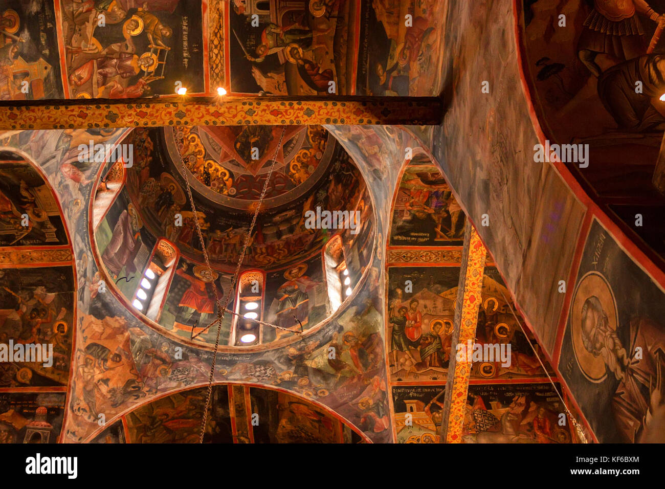 Varlaam monastery interior in Meteora, Greece Stock Photo - Alamy