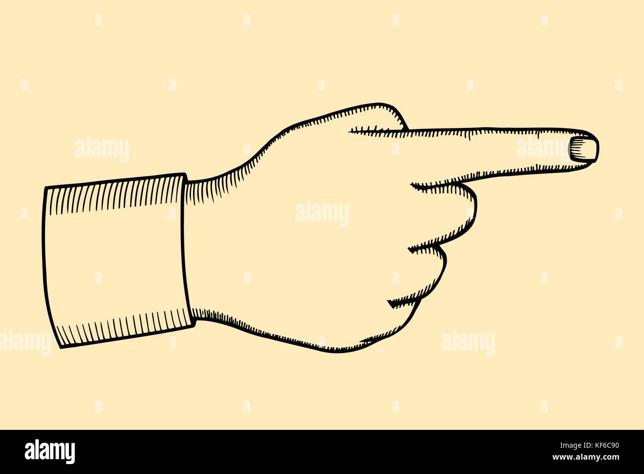 Come Here Hand Pointing Graphic