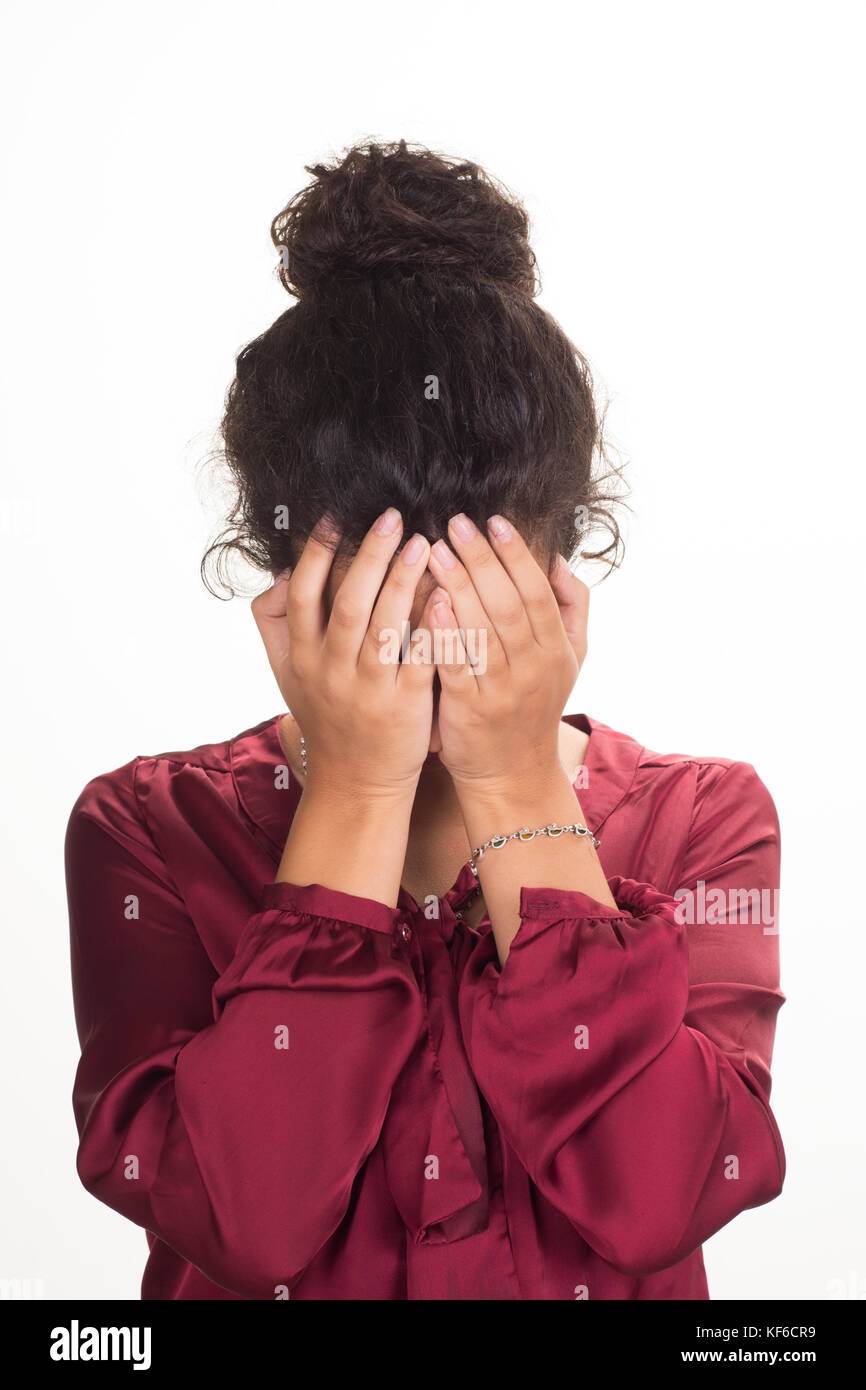 Teen hands over face hi-res stock photography and images - Alamy