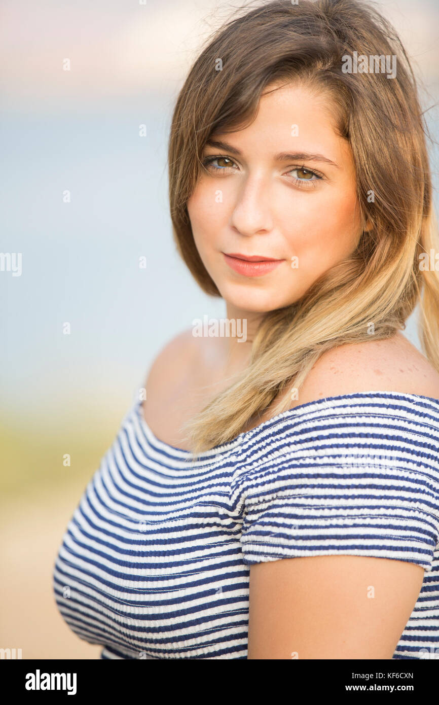 Calm single young woman hi-res stock photography and images - Alamy