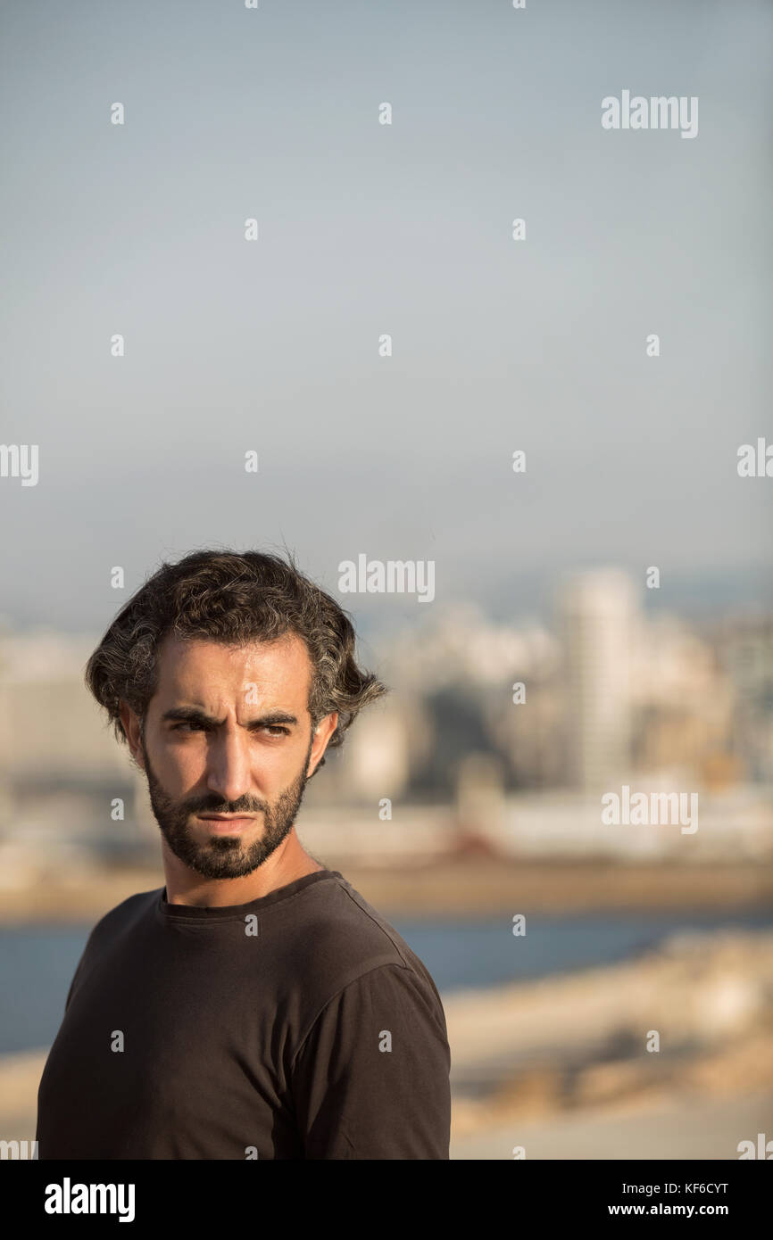 Portrait of a Middle Eastern man outdoors Stock Photo - Alamy
