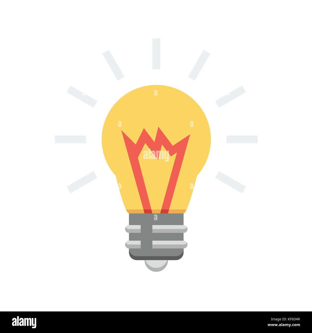 Bulb Flat Vector Icon Stock Vector Image & Art - Alamy
