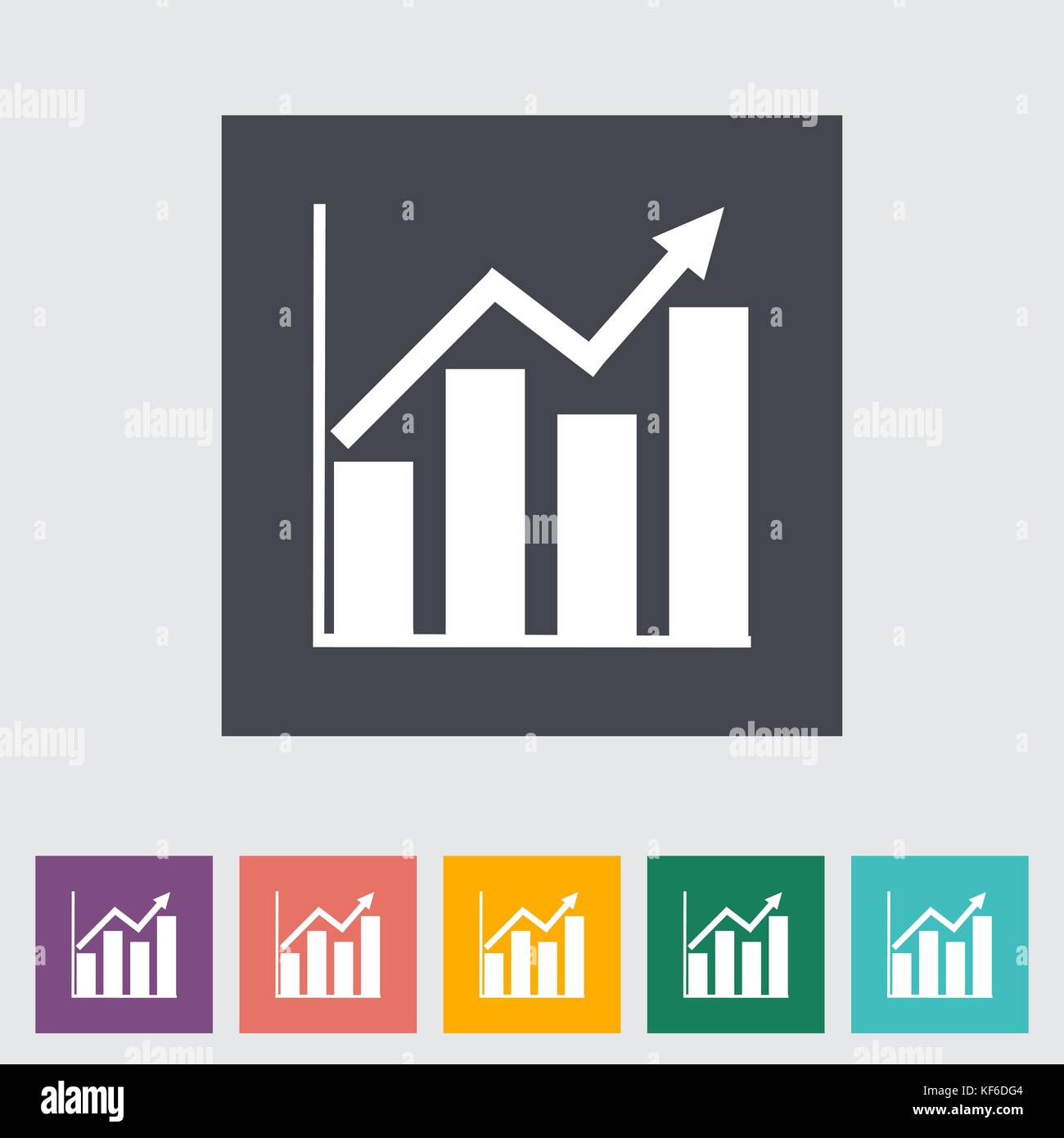 Graph flat single icon Stock Vector Image & Art - Alamy