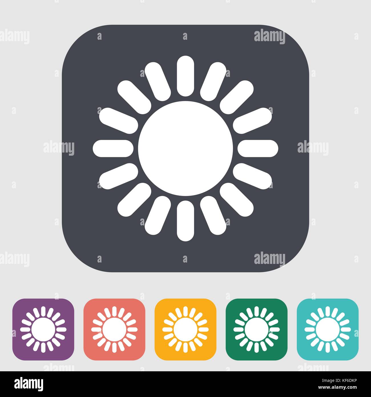 Sun flat icon Stock Vector Image & Art - Alamy