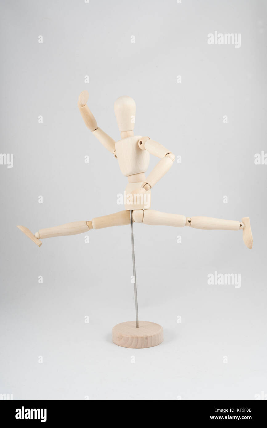 a wooden dummy posing for dance Stock Photo - Alamy