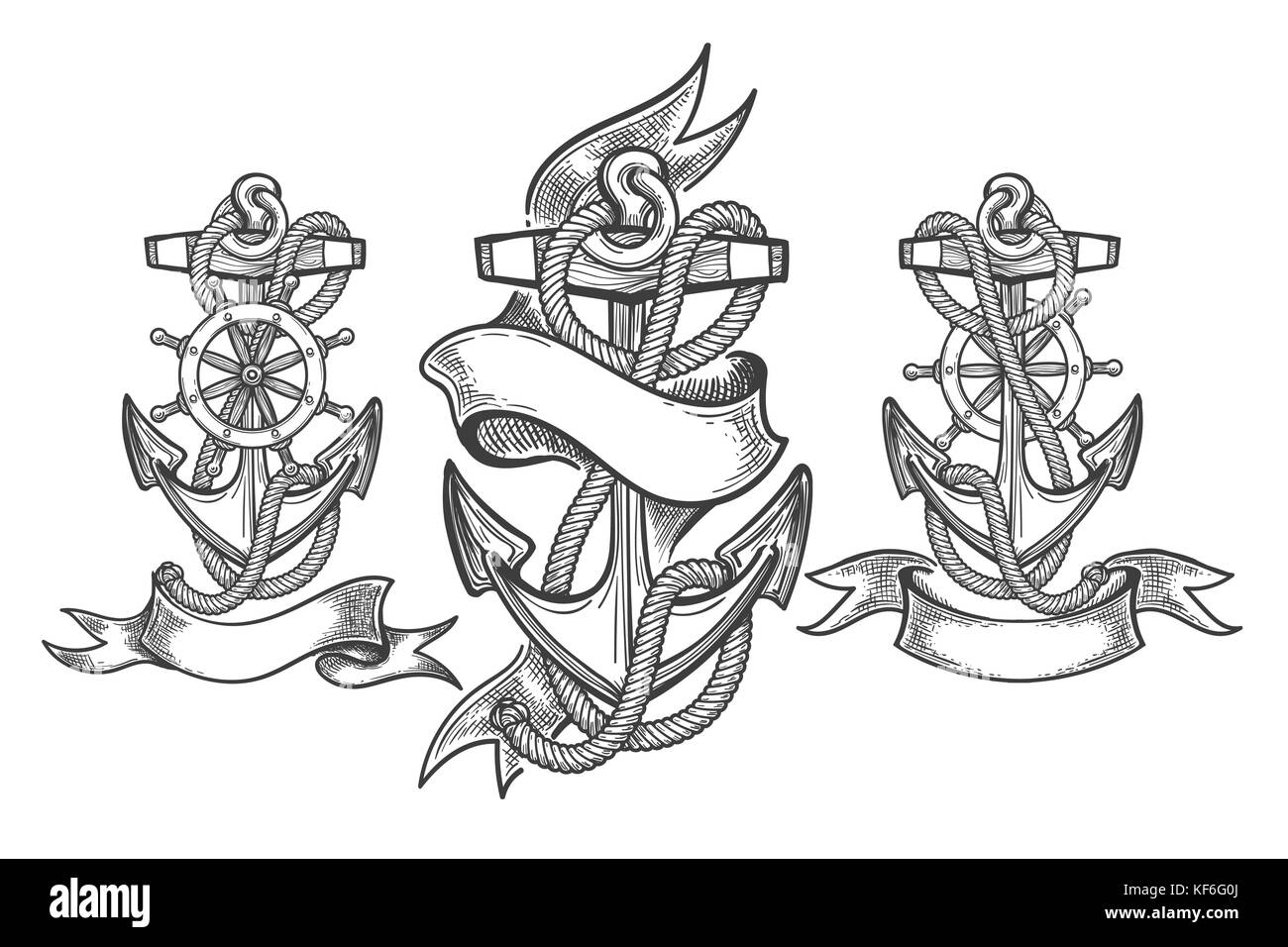 Vector pattern anchor in Cut Out Stock Images & Pictures - Alamy