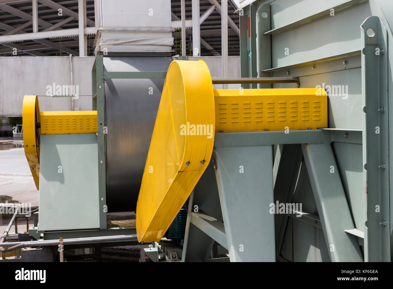 Belt Guard safety protection for motor of air blower Stock Photo - Alamy