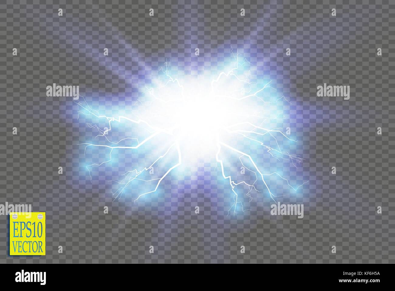 Blue abstract energy shock explosion special light effect with spark ...