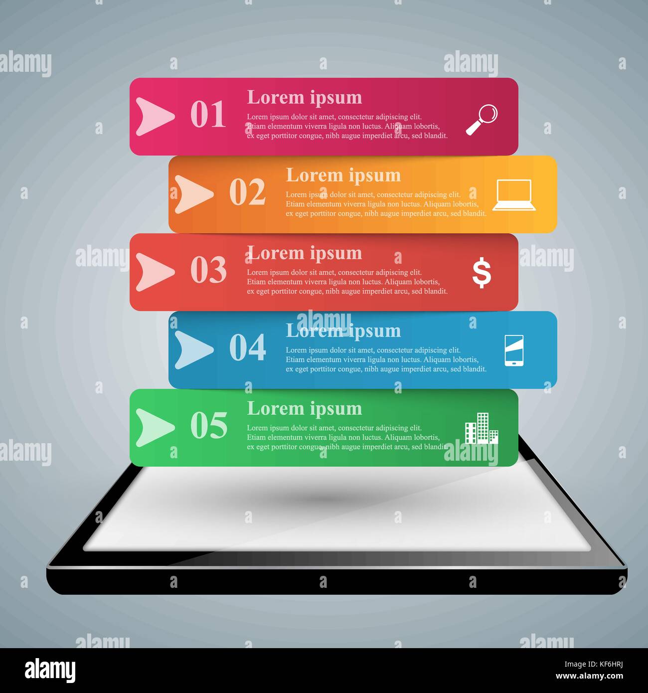 3D infographic. Tablet icon Stock Vector Image & Art - Alamy