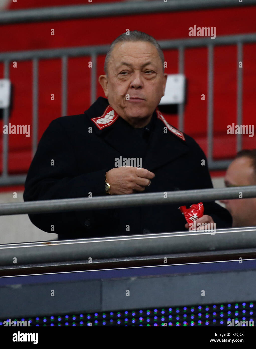 London, UK. 25th Oct, 2017. David Sullivan co owner of West Ham United ...