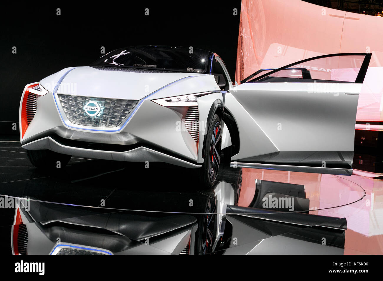 The new Nissan IMx zero-emission concept vehicles on display during the ...