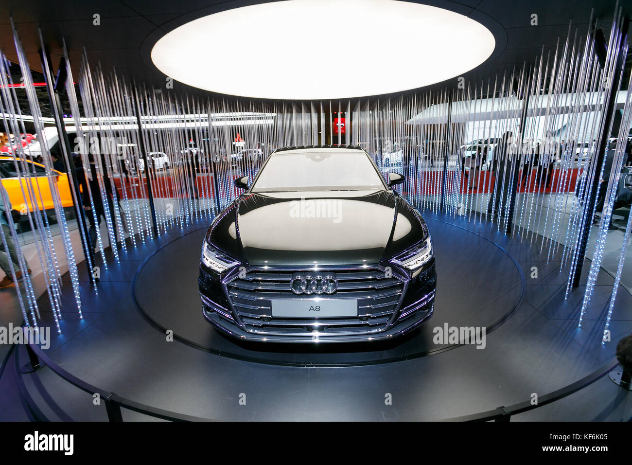 An AUDI A8 vehicle on display during the 45th Tokyo Motor Show 2017 in ...