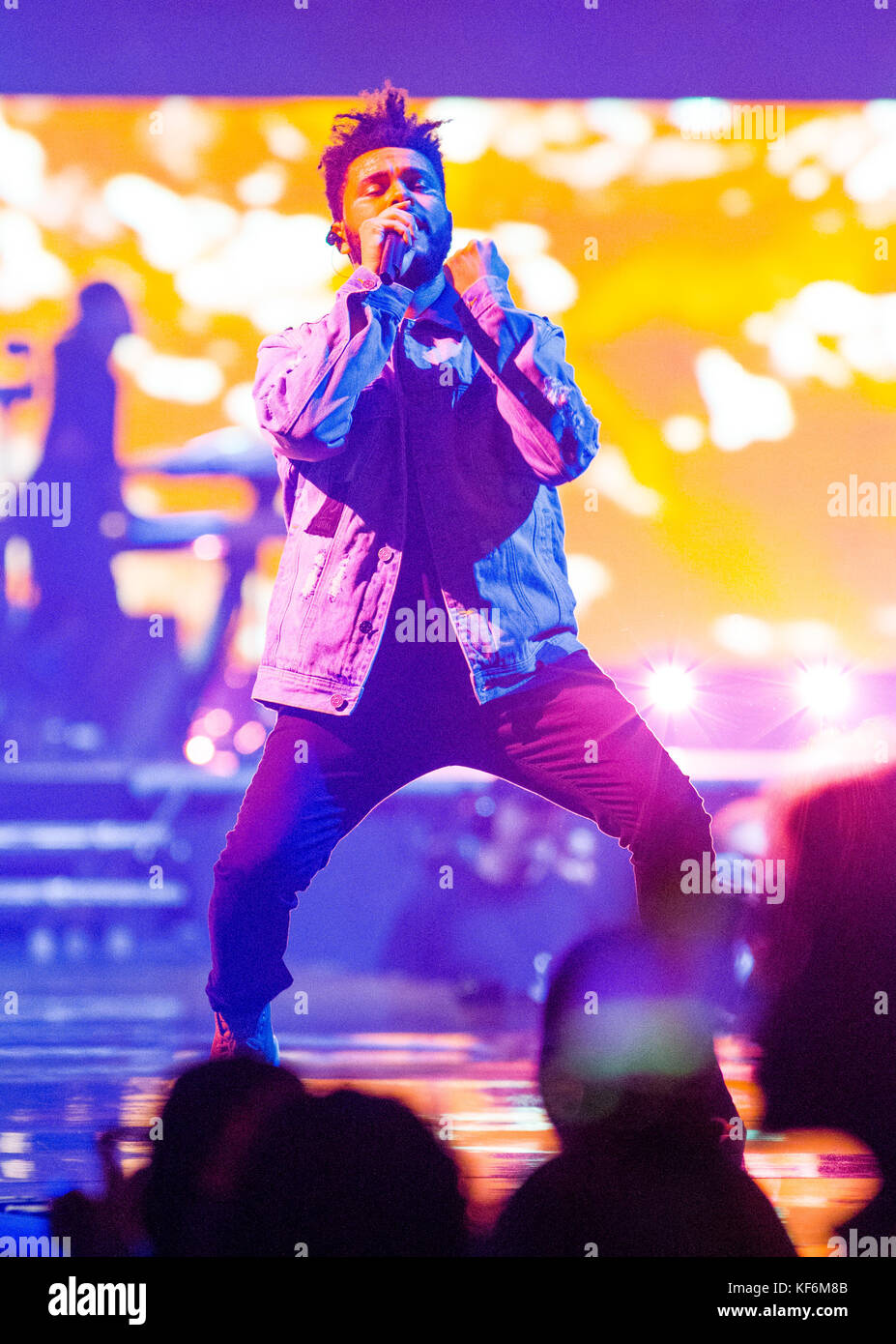 Miami, FL, USA. 24th Oct, 2017. The Weeknd performs during the Starboy ...
