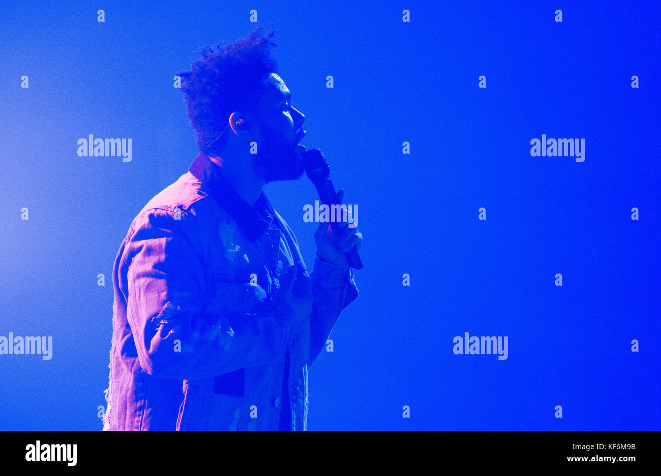 Miami, FL, USA. 24th Oct, 2017. The Weeknd performs during the Starboy ...