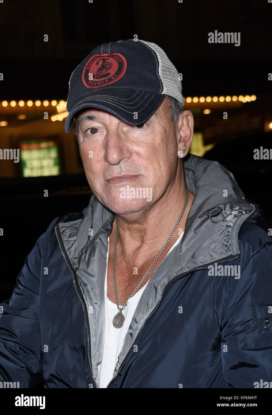 New York, NY, USA. 25th Oct, 2017. Bruce Springsteen, seen at the ...
