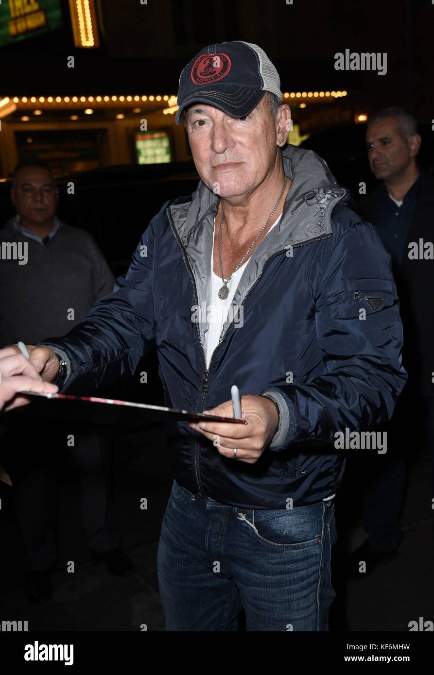 New York, NY, USA. 25th Oct, 2017. Bruce Springsteen, seen at the ...