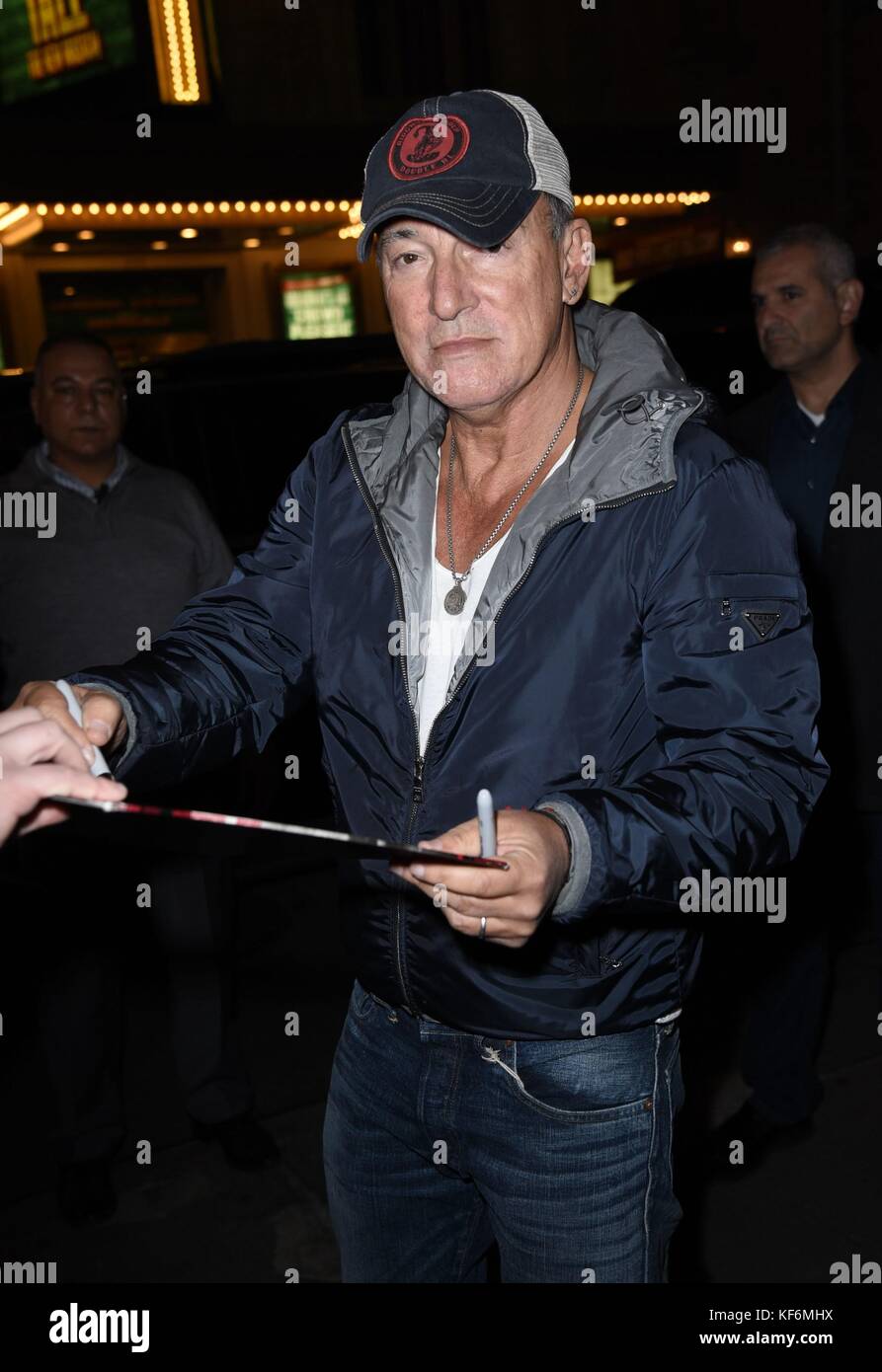 New York, NY, USA. 25th Oct, 2017. Bruce Springsteen, seen at the ...