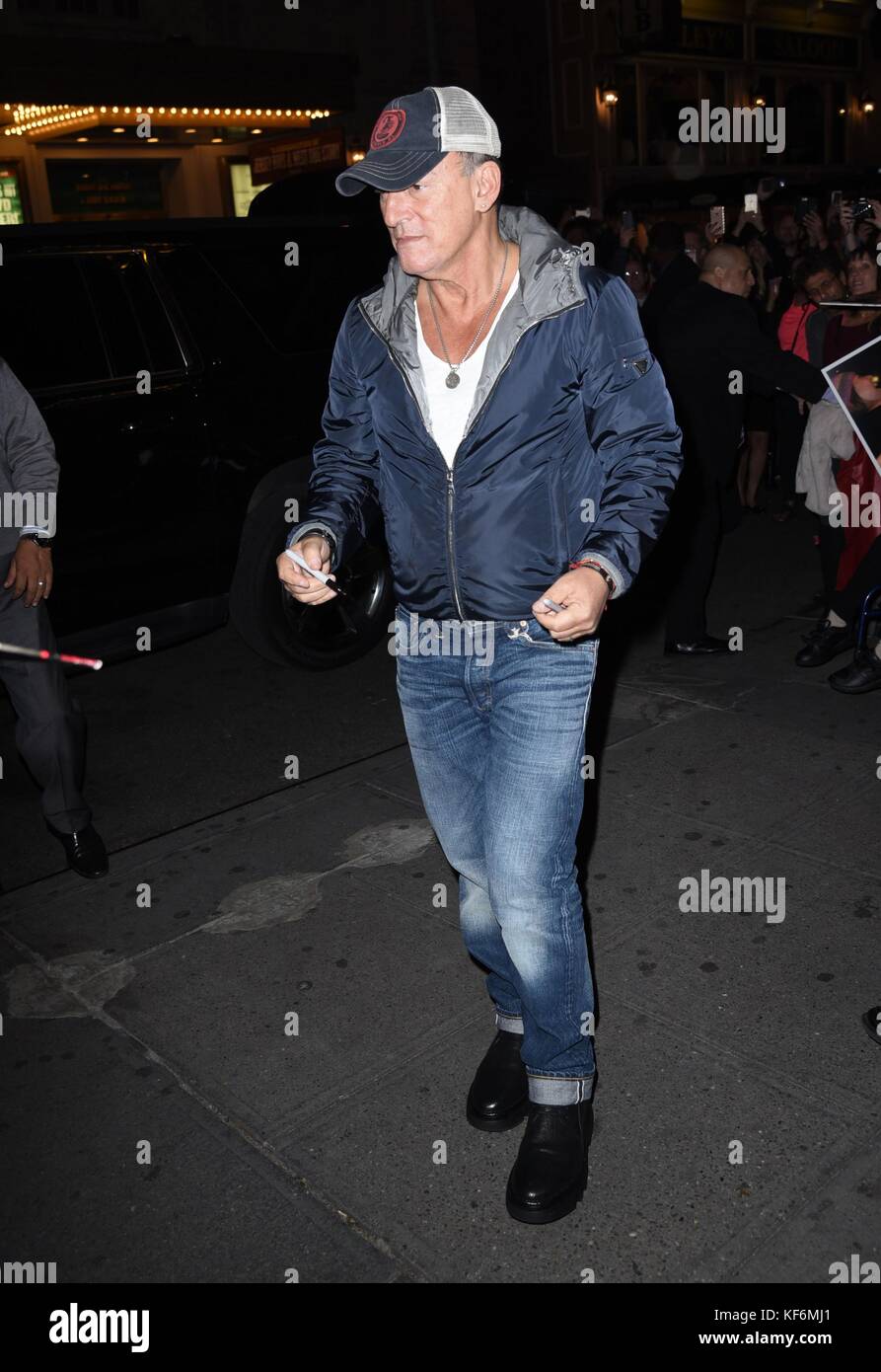 New York, NY, USA. 25th Oct, 2017. Bruce Springsteen, seen at the ...