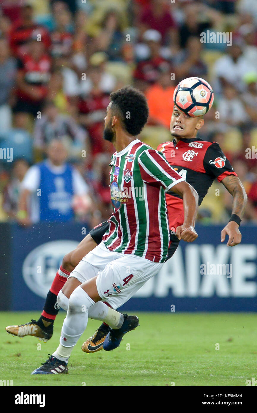 Rio De Janeiro, Brazil. 25th Oct, 2017. Éverton and Renato Chaves during Fluminense vs. Flamengo ...