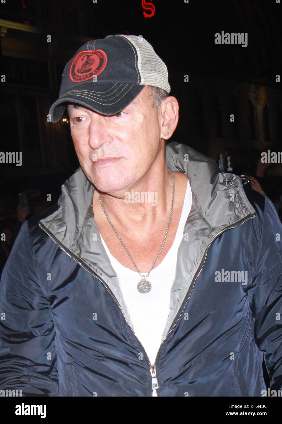 New York, NY, USA. 25th Oct, 2017. Bruce Springsteen seen arriving ...
