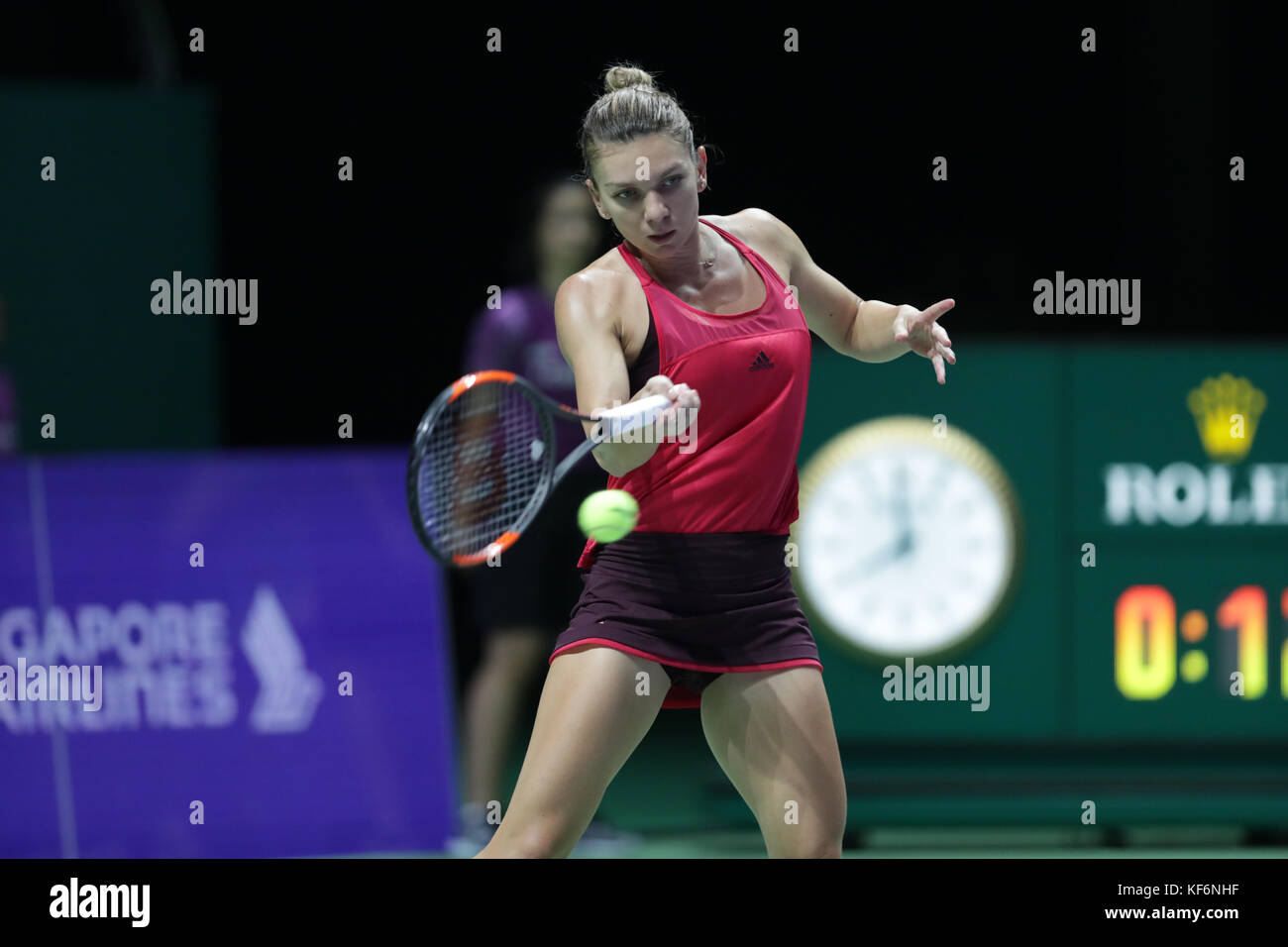 Singapore, Singapore. 25th Oct, 2017. Romanian tennis player Simona ...