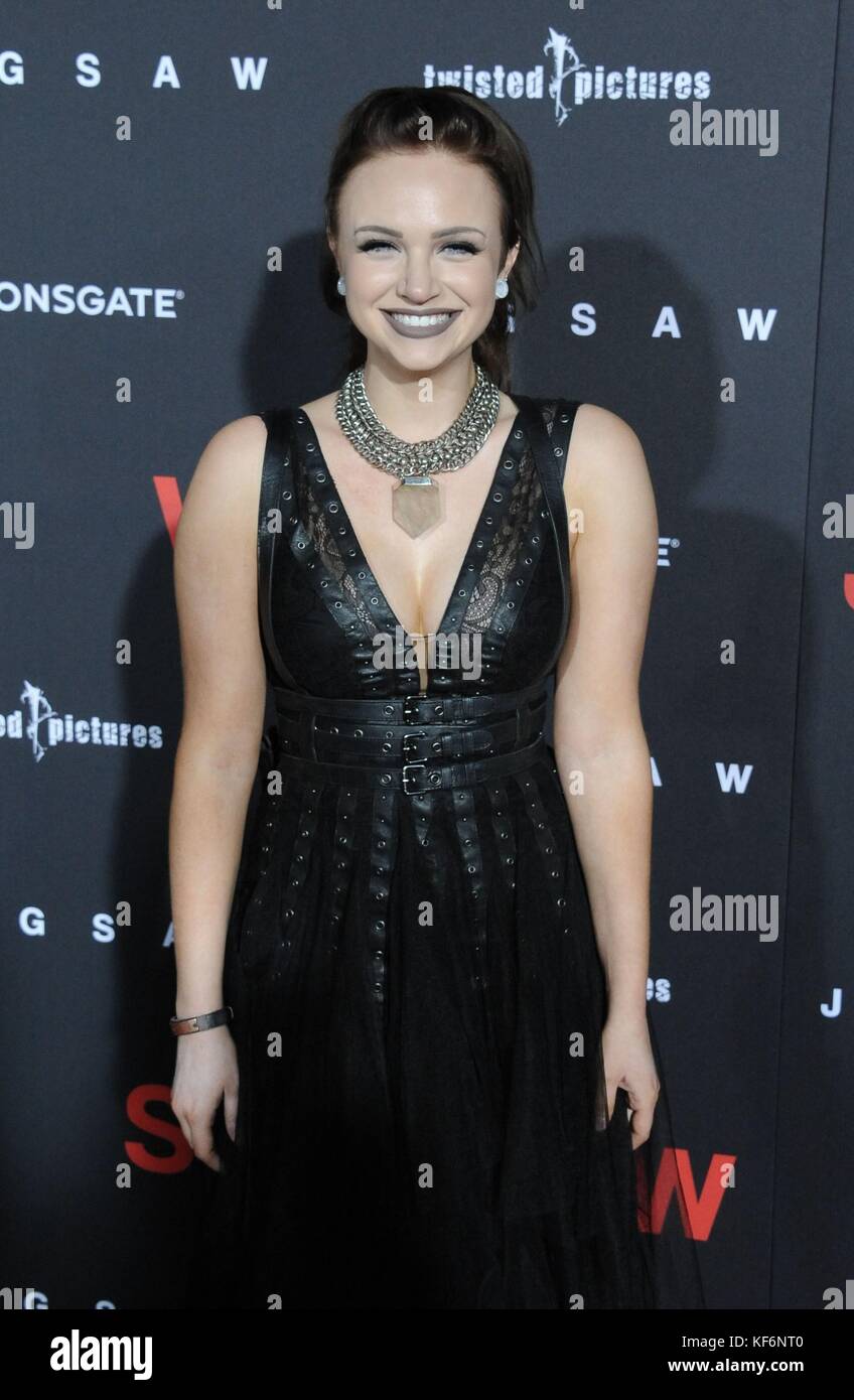 Los Angeles, CA, USA. 25th Oct, 2017. Mykie at arrivals for JIGSAW ...