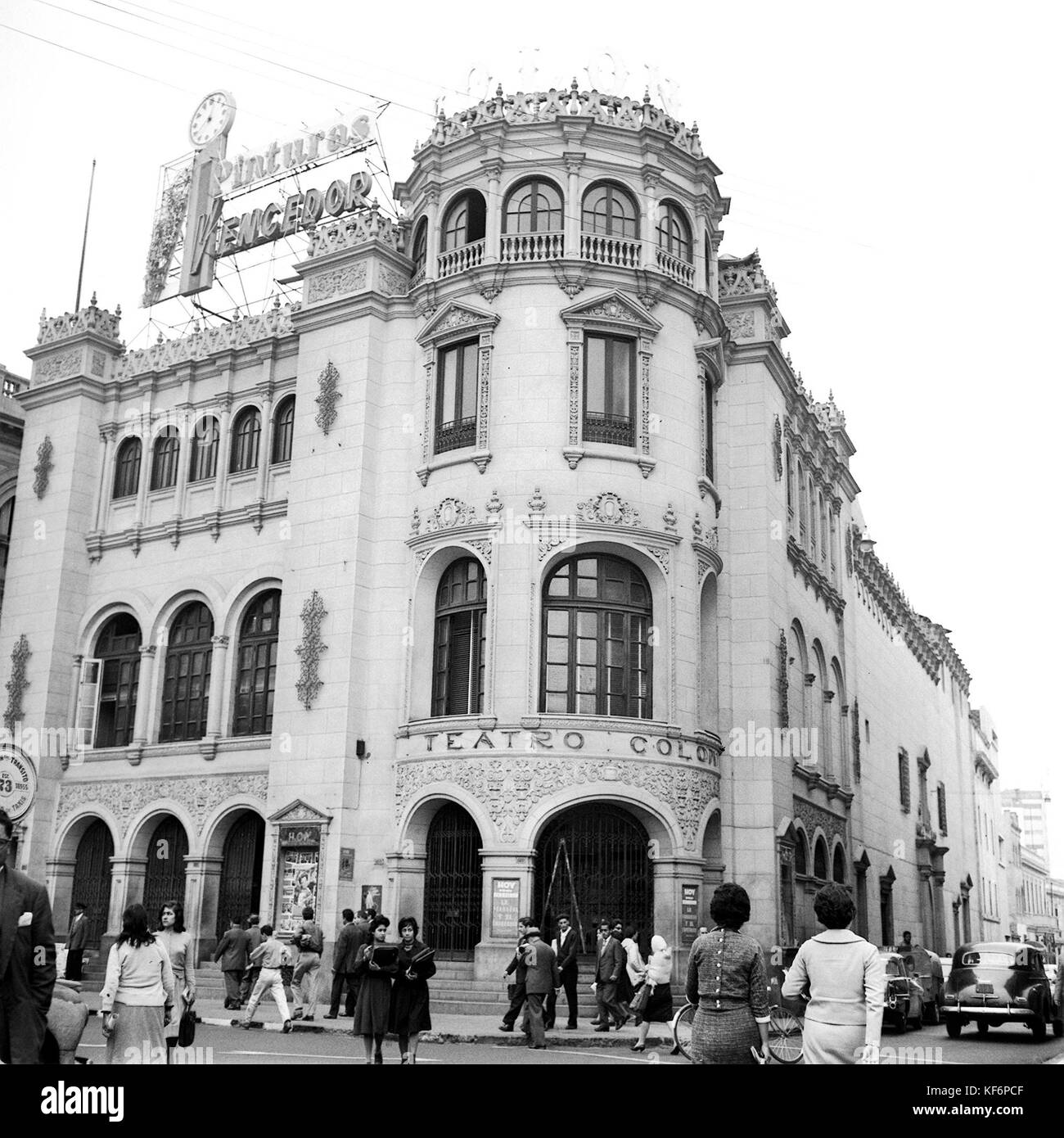 LIMA, 14 DE JUNIO DE 1961 FACHADA DEL TEATRO COLON. FACHADA FOTO: EL ...