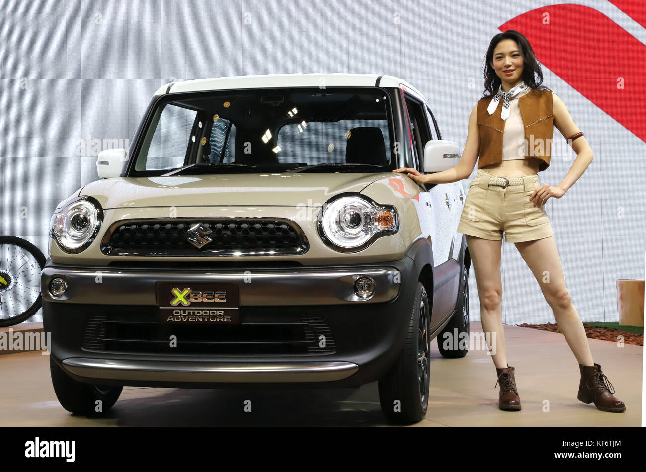 Tokyo, Japan. 26th Oct, 2017. A model displays Japanese automaker ...