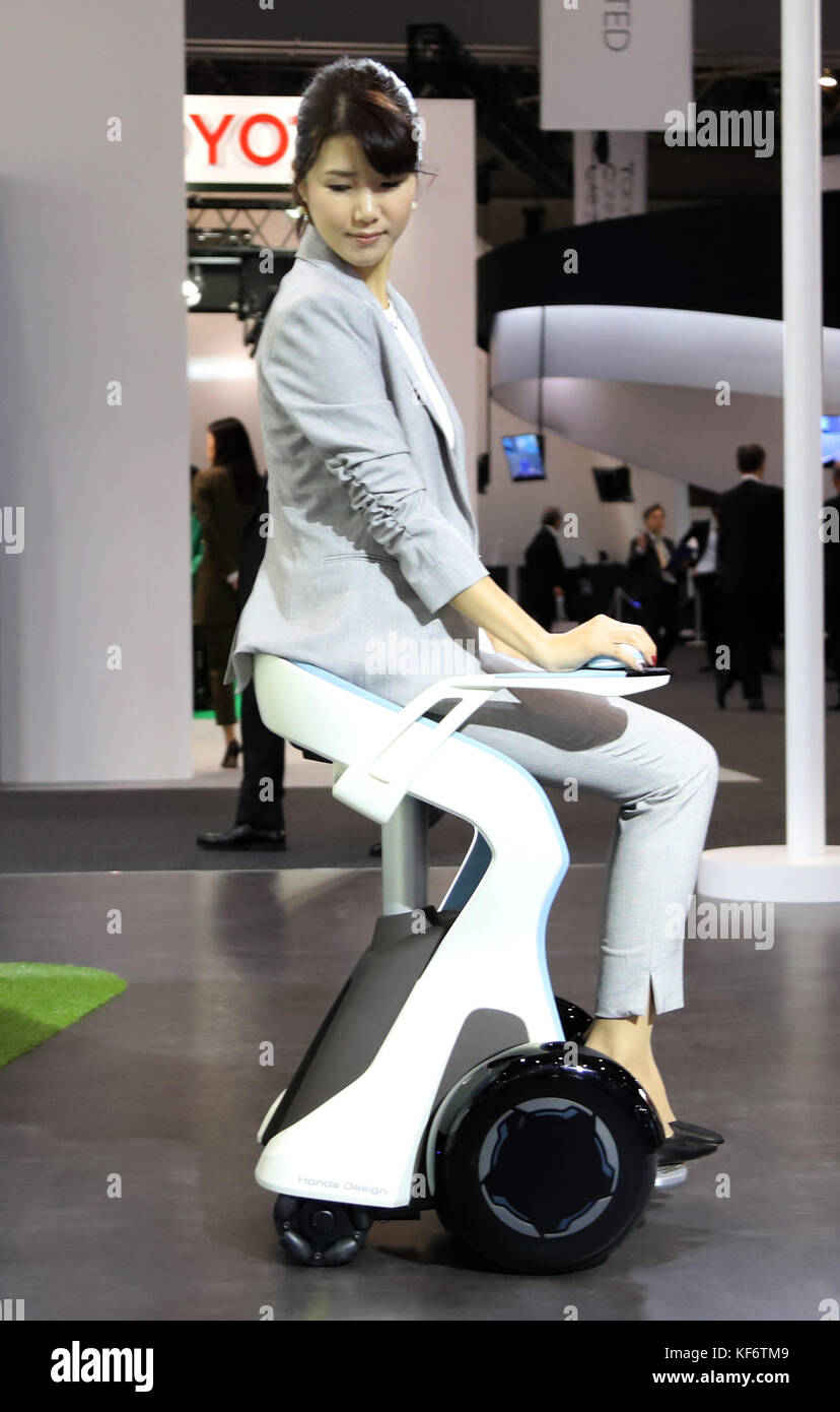 Tokyo, Japan. 26th Oct, 2017. A model displays Japanese automaker Honda ...