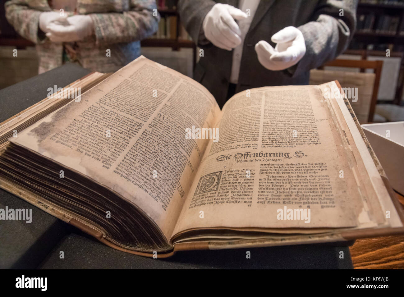 Erfurt, Germany. 26th Oct, 2017. A restored, almost 500-year-old Luther ...