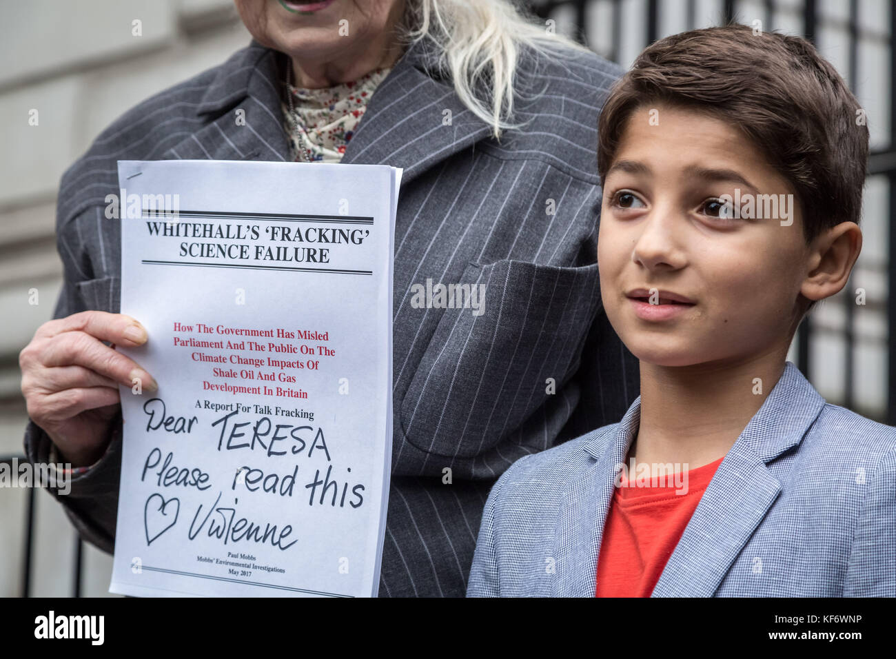 London, UK. 26th Oct, 2017. 9-year old Oliver Simpson with fashion ...