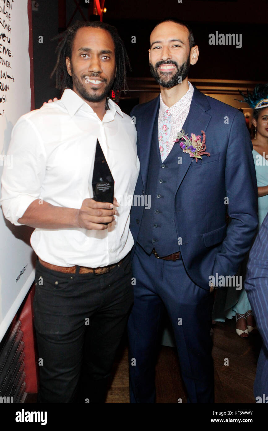 New York, NY, USA. 25th Oct, 2017. (L-R) Rashid Johnson (Honoree) and ...