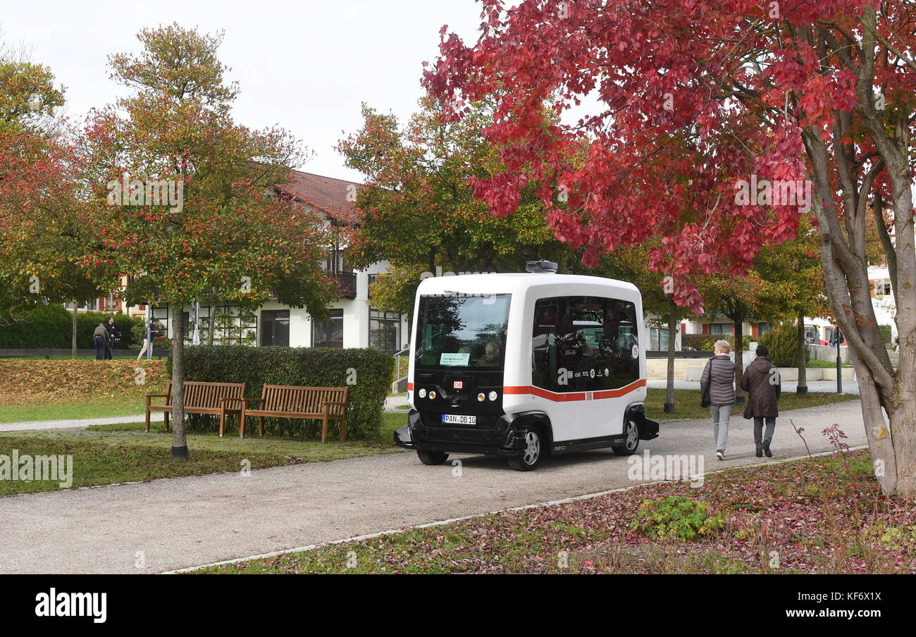 Bad Birnbach, Germany. 25th Oct, 2017. An autonomous, driverless mini ...