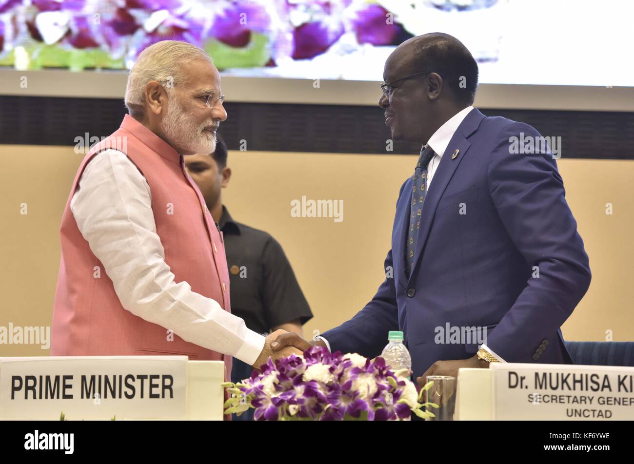 NEW DELHI, INDIA - OCTOBER 26: Prime Minister Narendra Modi and UNCTAD ...