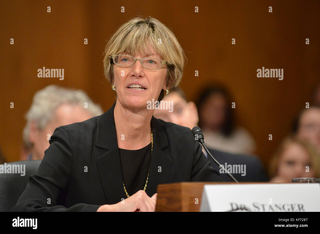 Washington, DC, USA. 26th Oct, 2017. Dr. ALLISON STANGER, a Middlebury ...