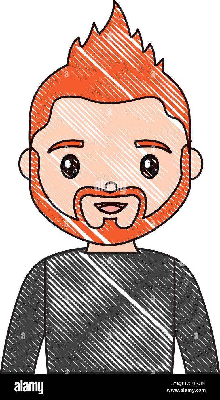 cartoon man icon over white background colorful design vector ...