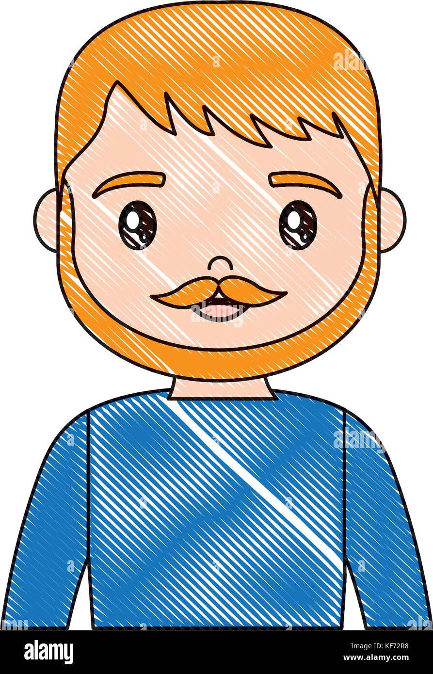 cartoon man icon over white background colorful design vector ...