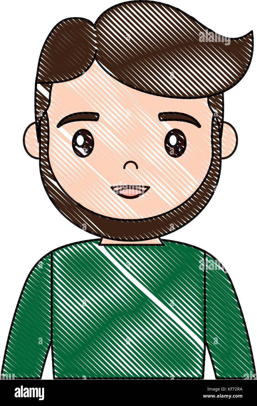 cartoon man icon over white background colorful design vector ...