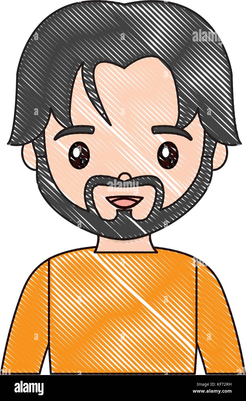 cartoon man icon over white background colorful design vector ...