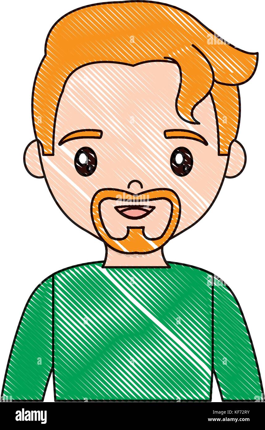 cartoon man icon over white background colorful design vector ...