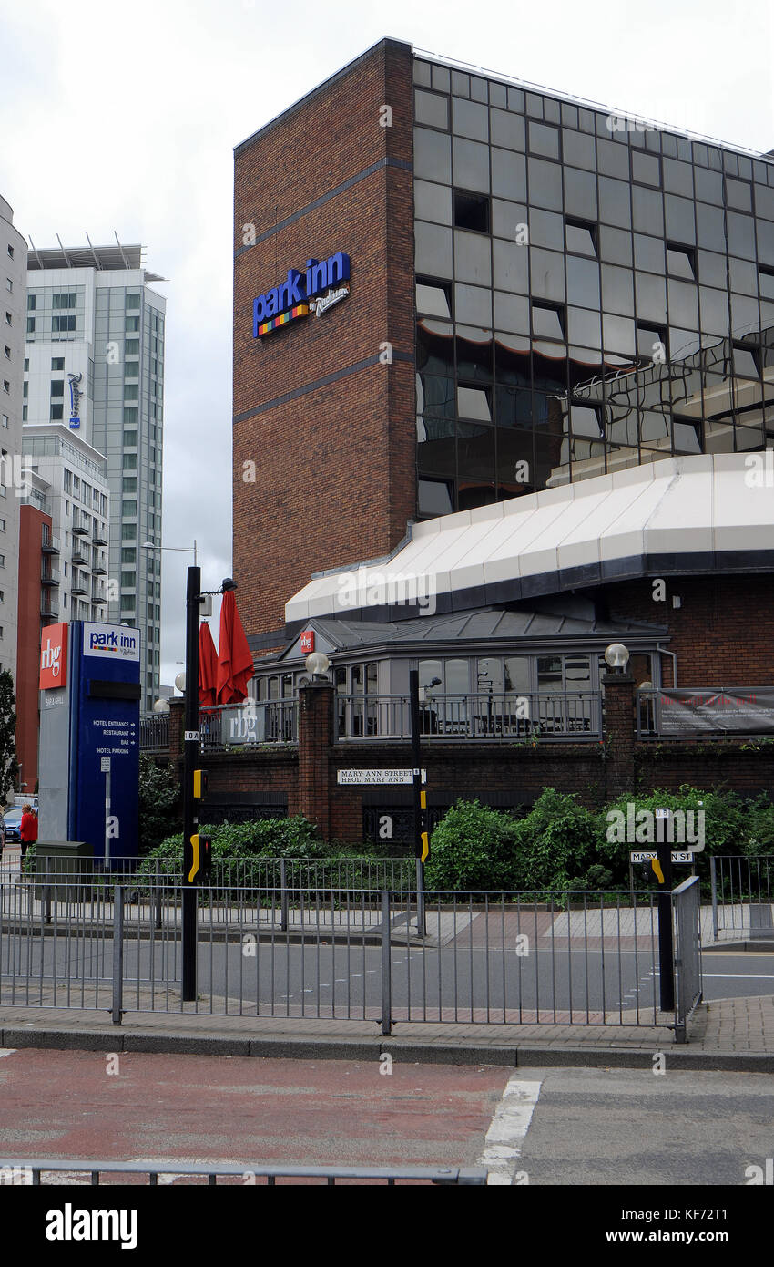 The Park Inn Hotel, Mary Anne Street. Cardiff Stock Photo - Alamy