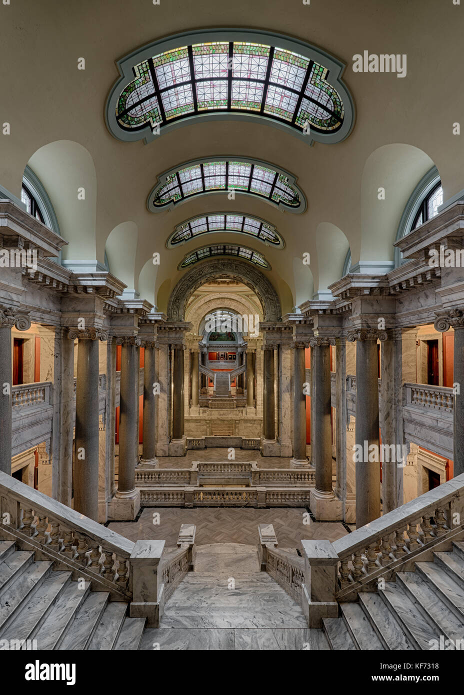 Marble staircases of the Kentucky State Capitol building in Frankfort ...