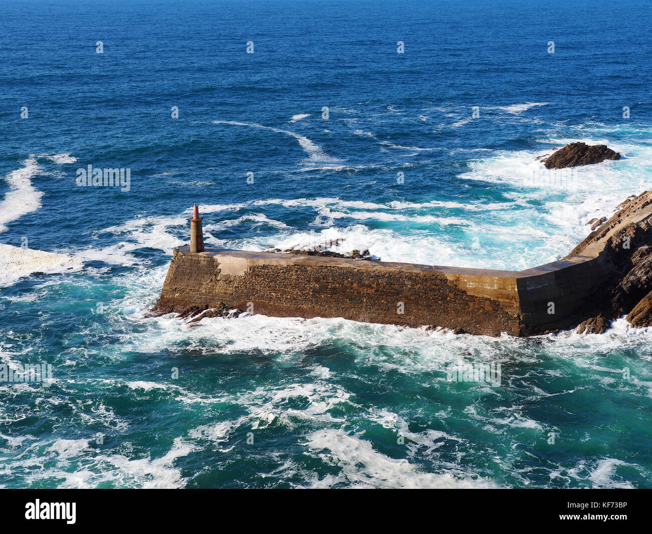 View of the lighthouse of Viavelez in Asturias, Spain Stock Photo - Alamy