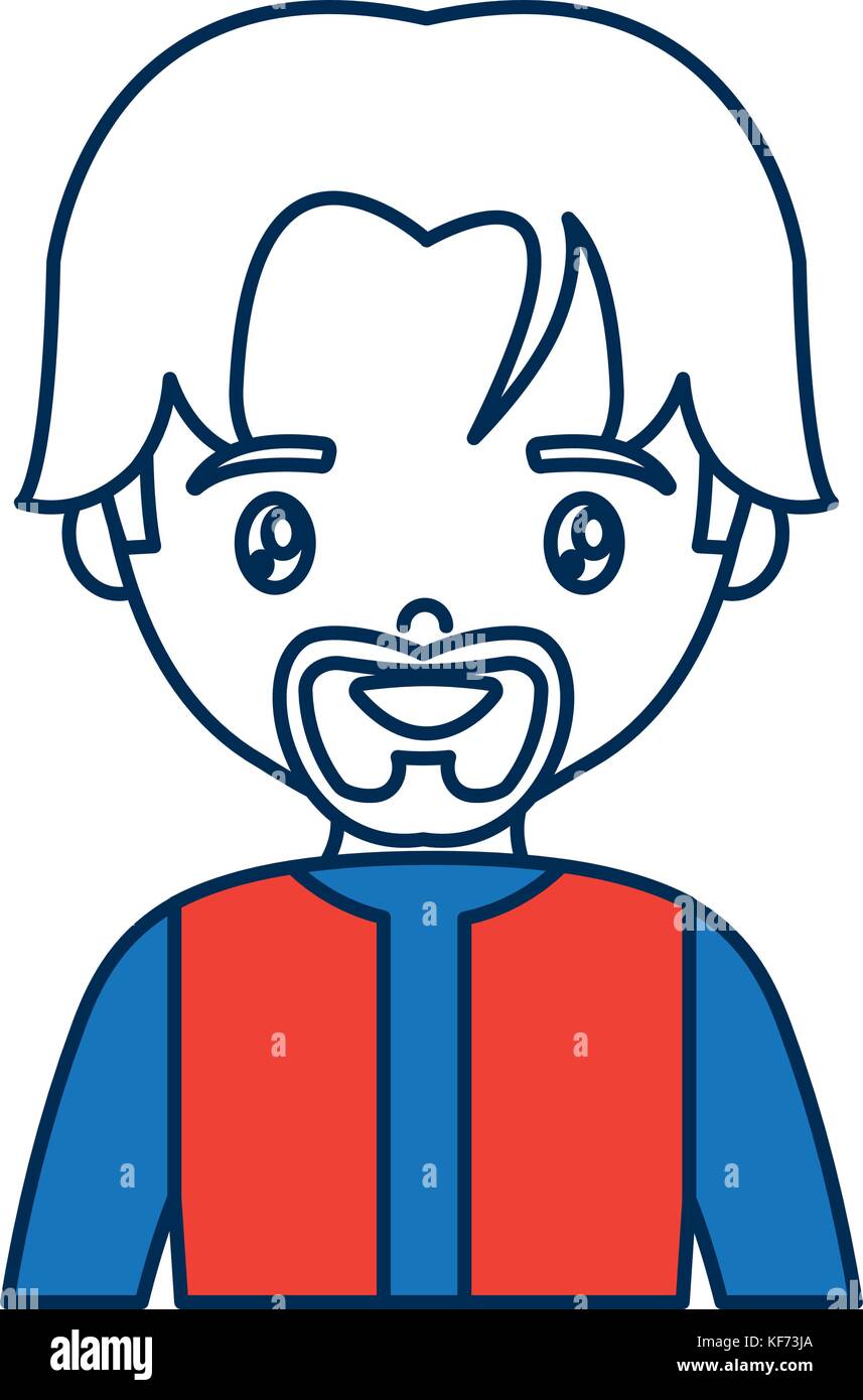 cartoon man icon over white background colorful design vector ...