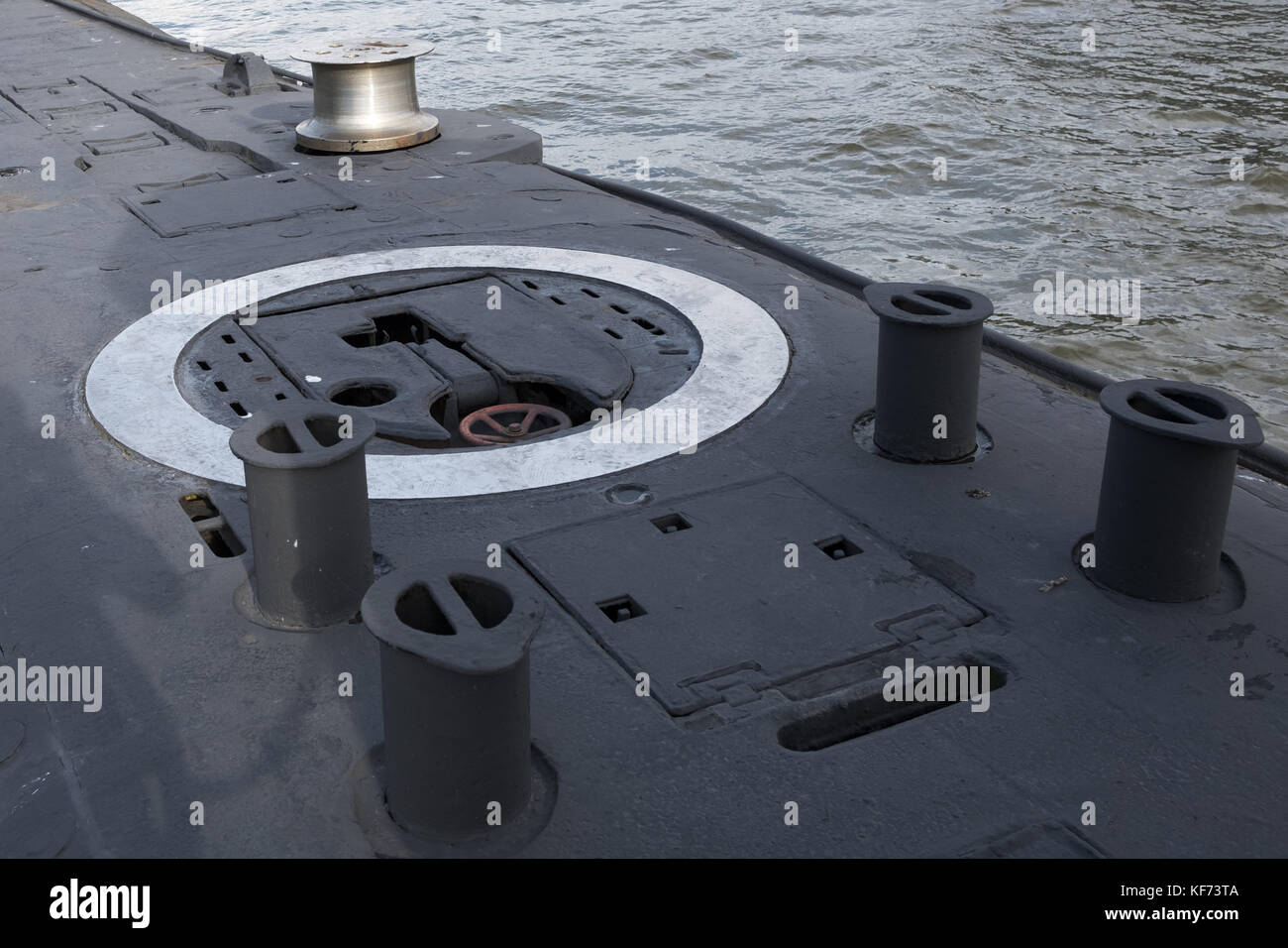 The submarine U-434 in Hamburg, Germany, which left the Russian ...