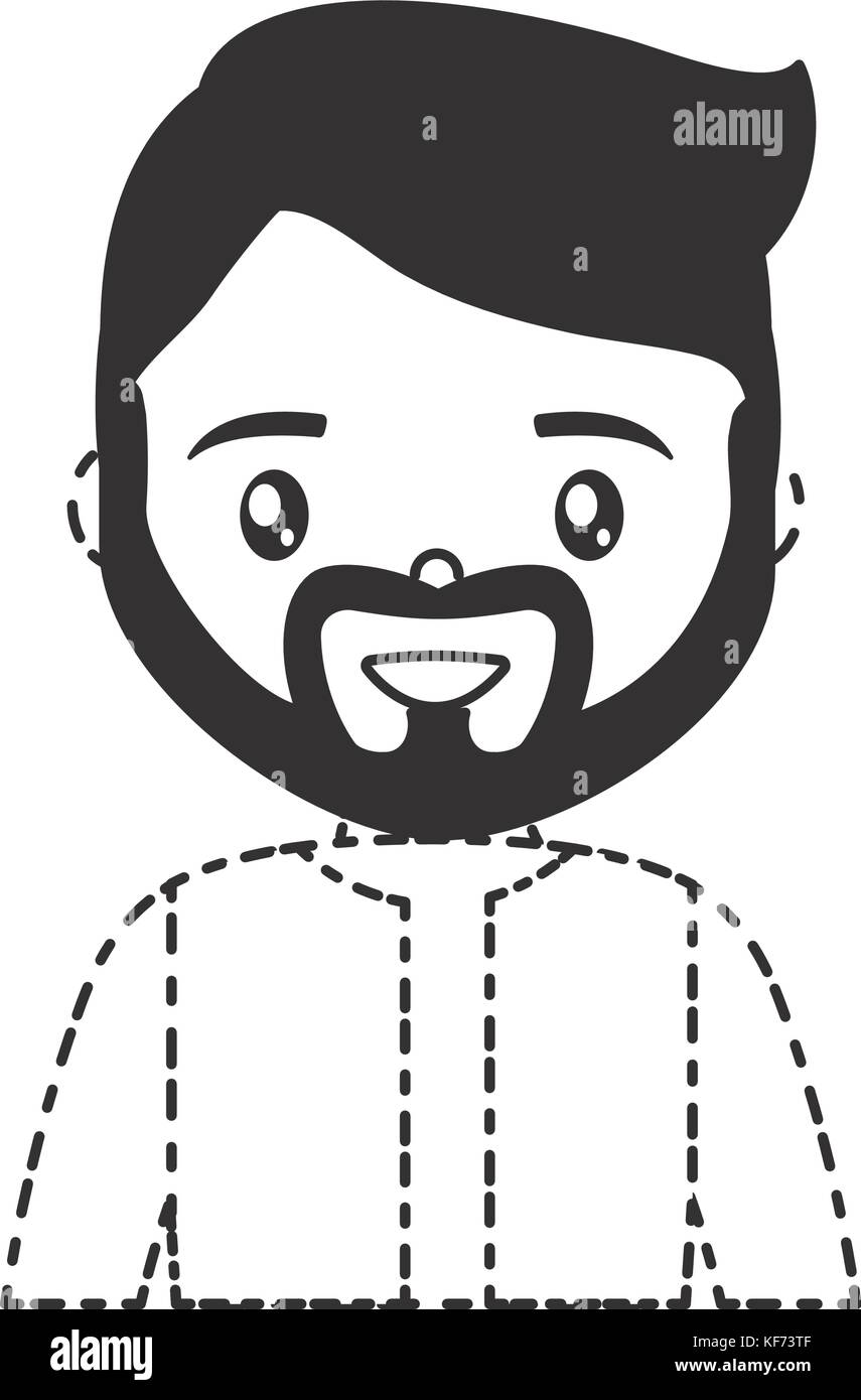 cartoon man icon over white background vector illustration Stock Vector ...