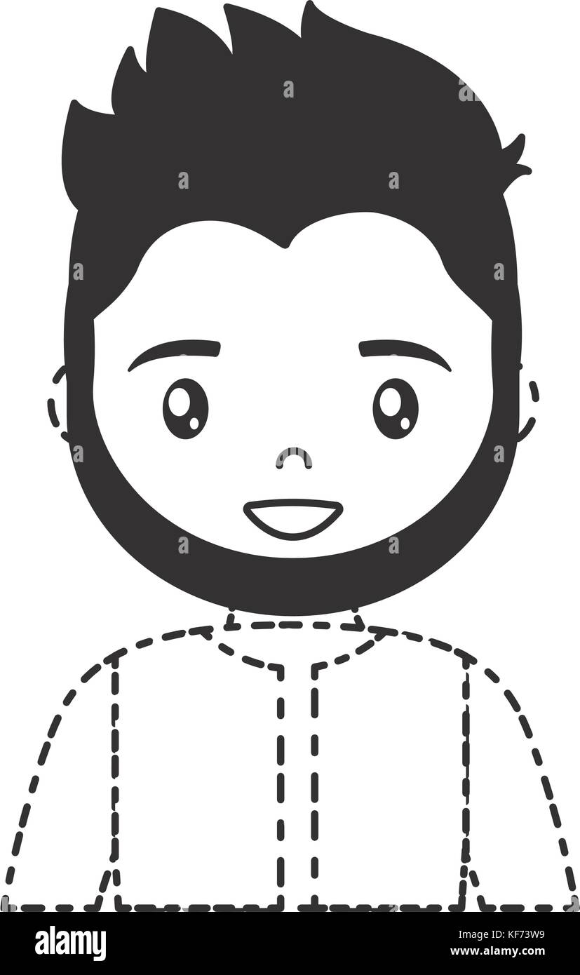 cartoon man icon over white background vector illustration Stock Vector ...