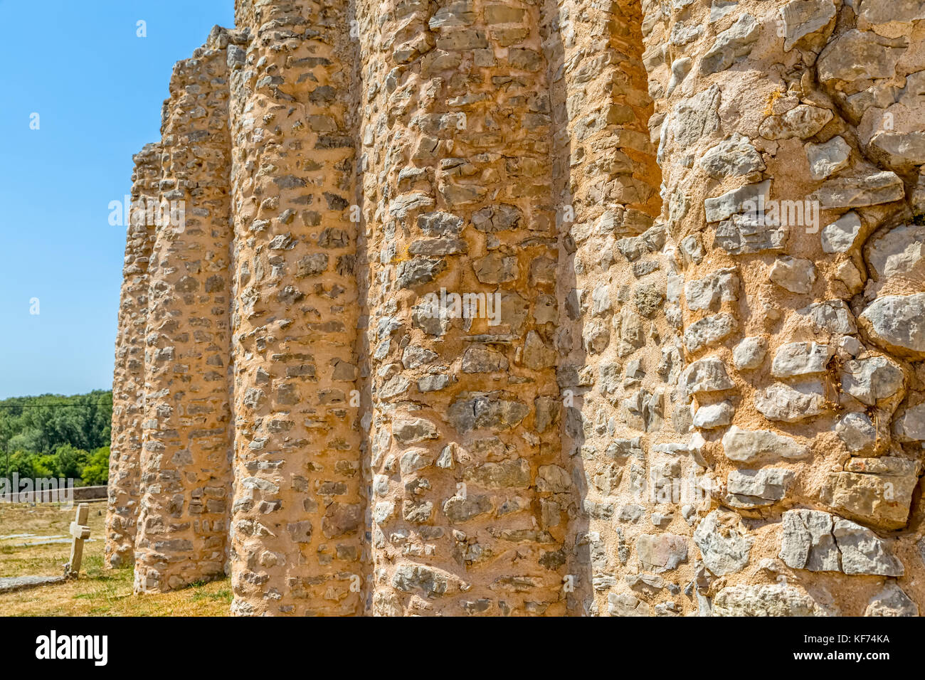 Pre-romanesque church rounded wall Stock Photo - Alamy