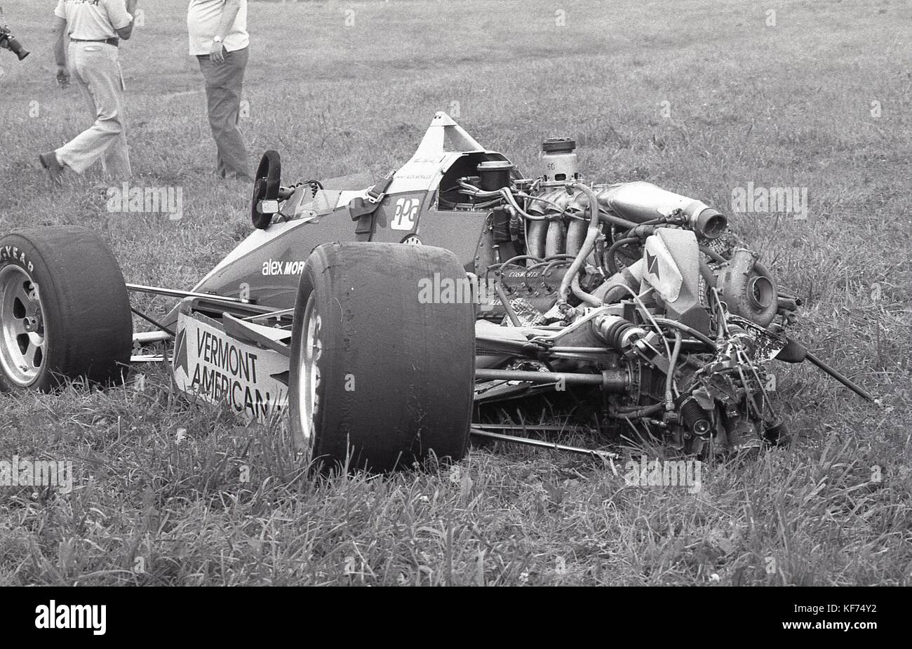 Cart series race car at pocono after accident hi-res stock photography ...