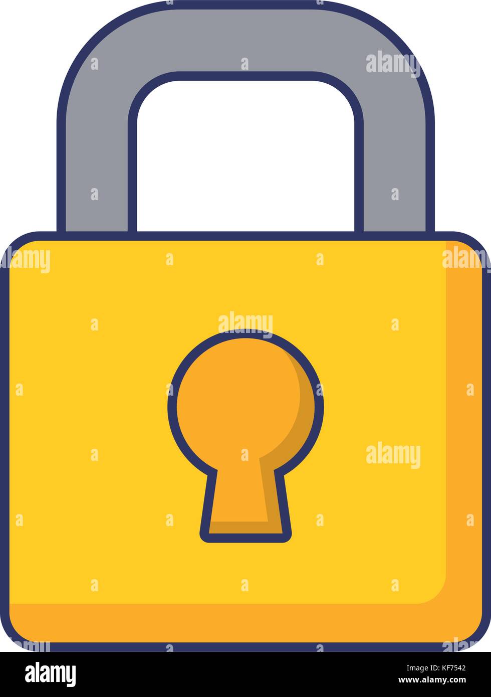 padlock icon over white background vector illustration Stock Vector ...